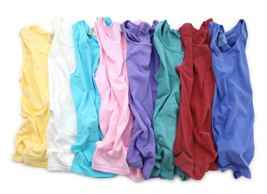Comfort Colors Tank Tops Unisex Tanks %100 Cotton Blank Trendy Soft ...