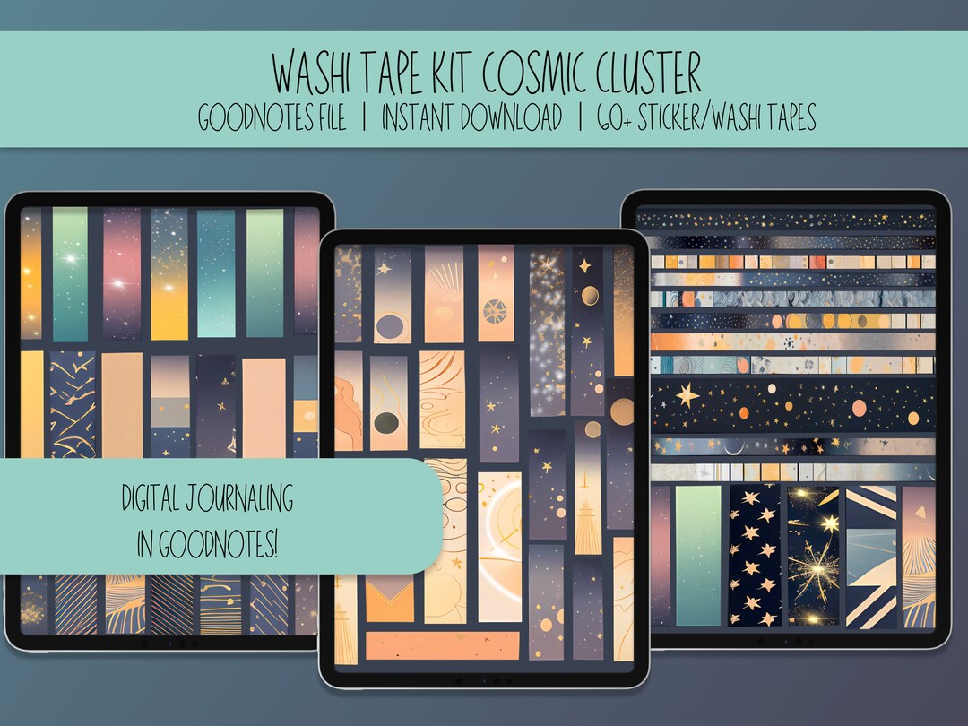 Washi Tape Journaling Kit (cosmic Cluster) Stickers [digital Download ...