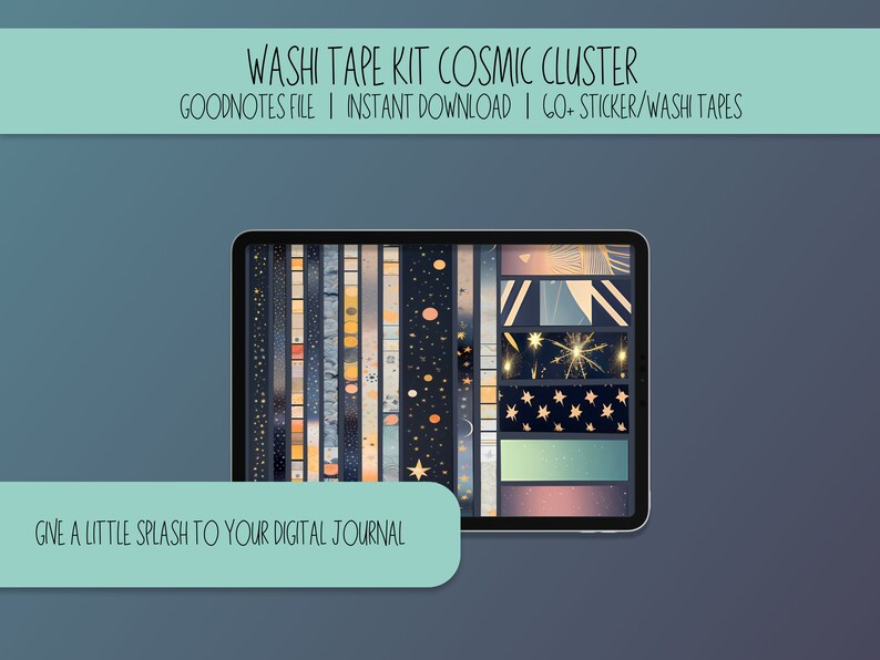 Washi Tape Journaling Kit (cosmic Cluster) Stickers [digital Download ...