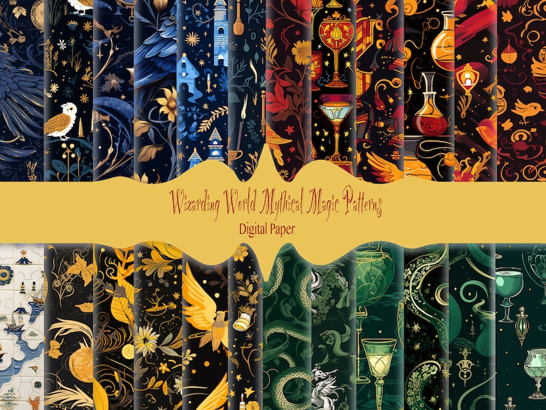 Wizarding World Mythical Magic Paper Patterns [scrapbooking] - Etsy