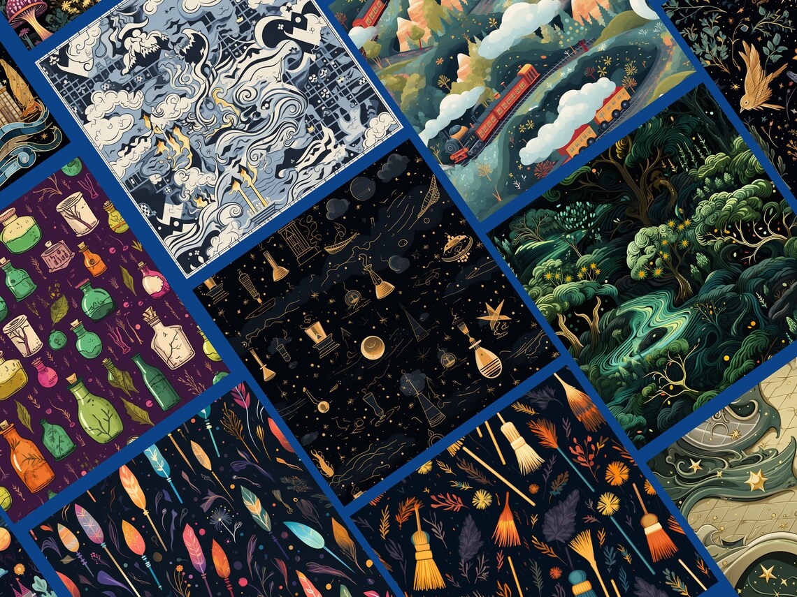 Wizarding World Mythical Magic Paper Patterns [scrapbooking] - Etsy