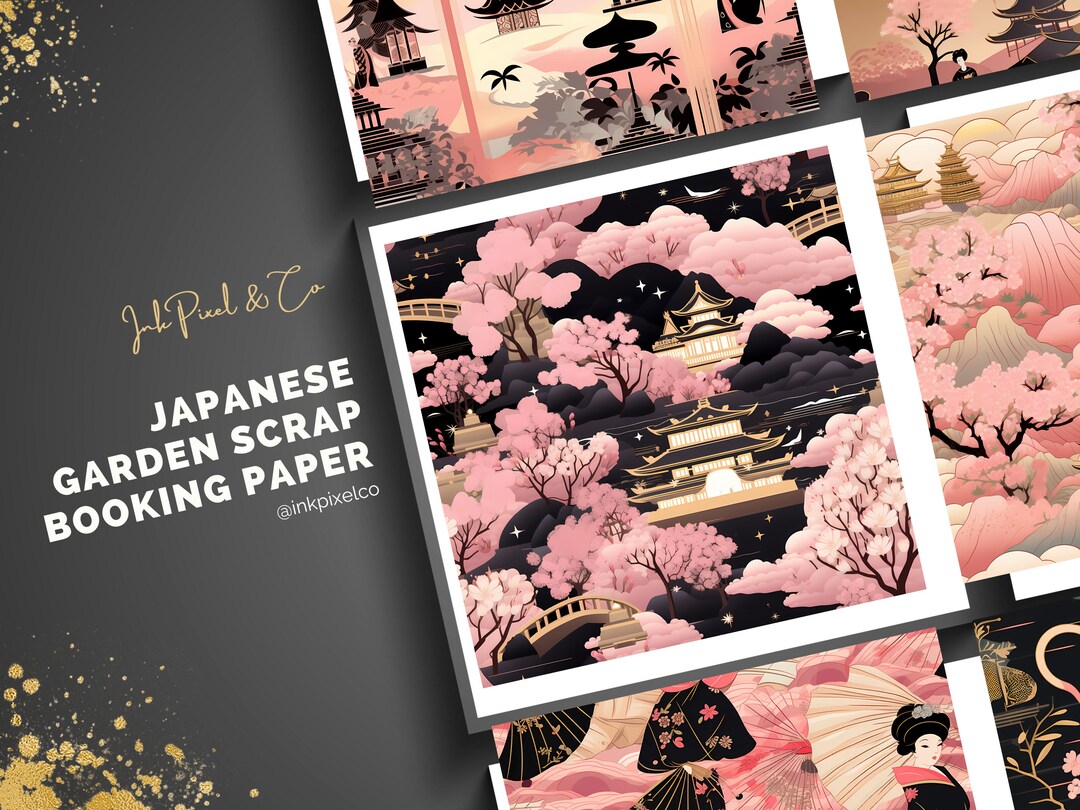 Japanese Elegance Scrapbooking Paper Set - Etsy