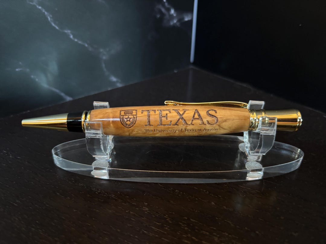 University of Texas Olivewood Pen – Official Longhorn Engraved | Hand ...