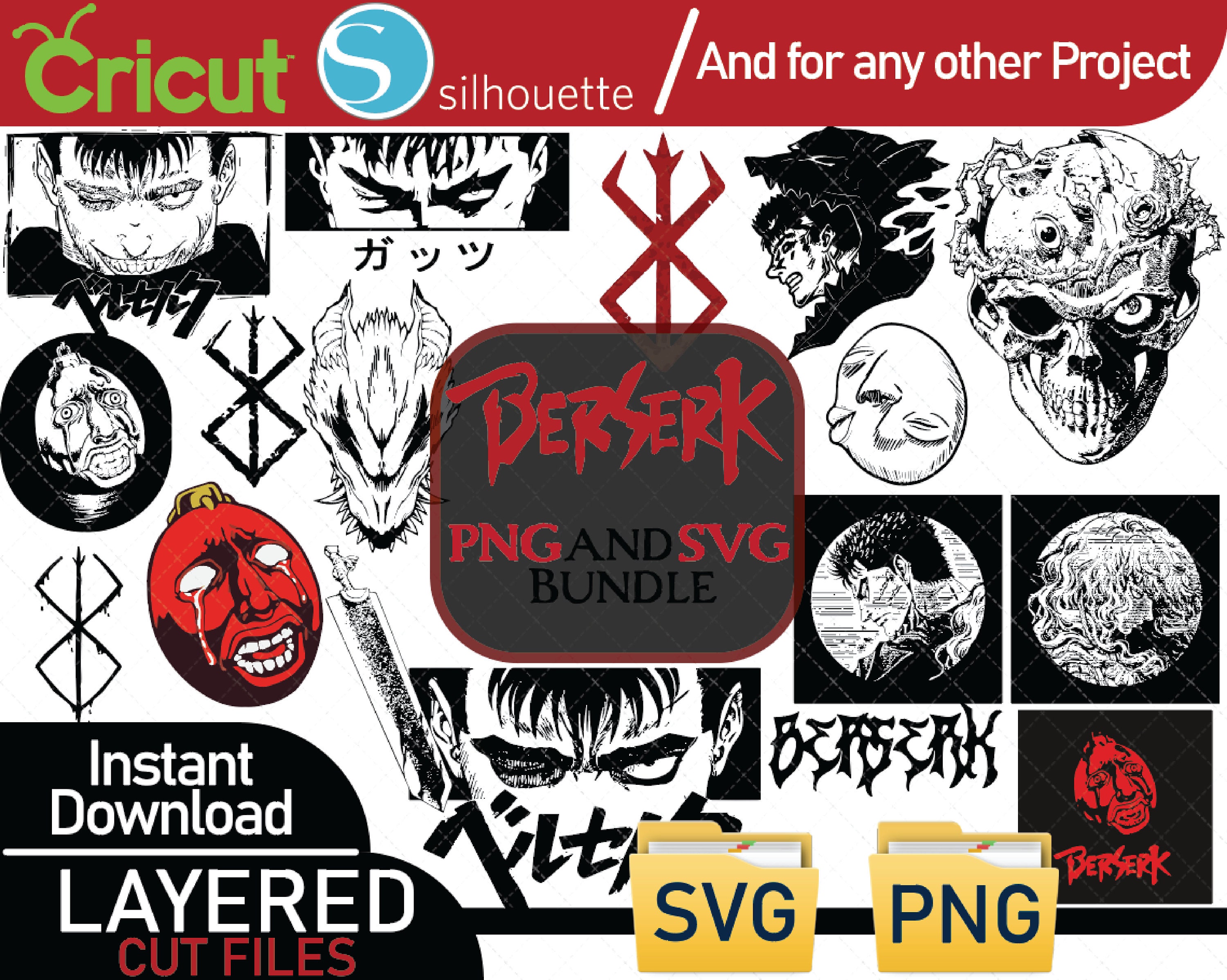 Berserker SVG and PNG Bundle Berserker Anime Svg Anime Svg - Etsy Canada