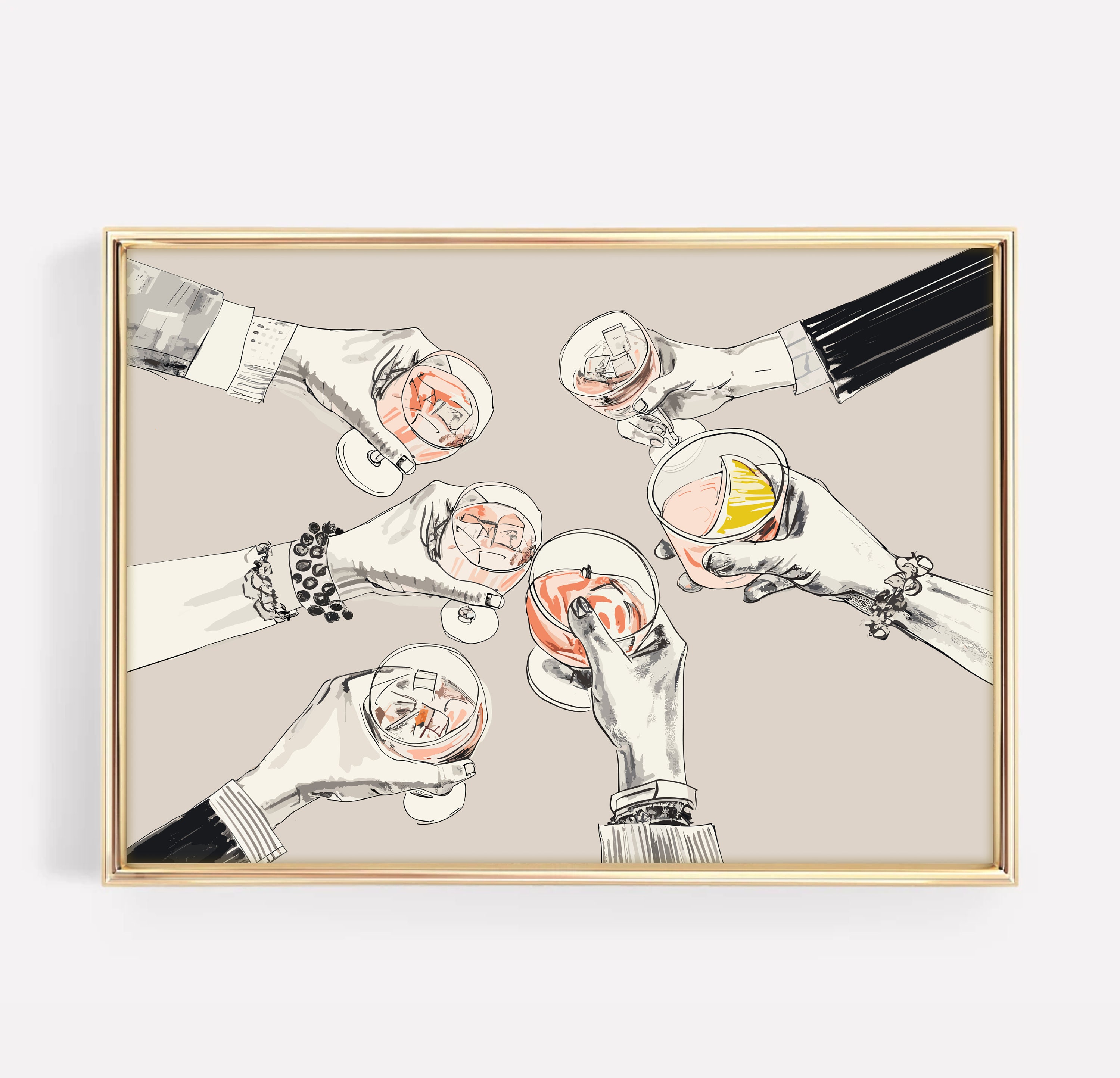 Cheers Sign, Aesthetic Bar Cart Decor, Cheers Print, Retro Bar Cart ...