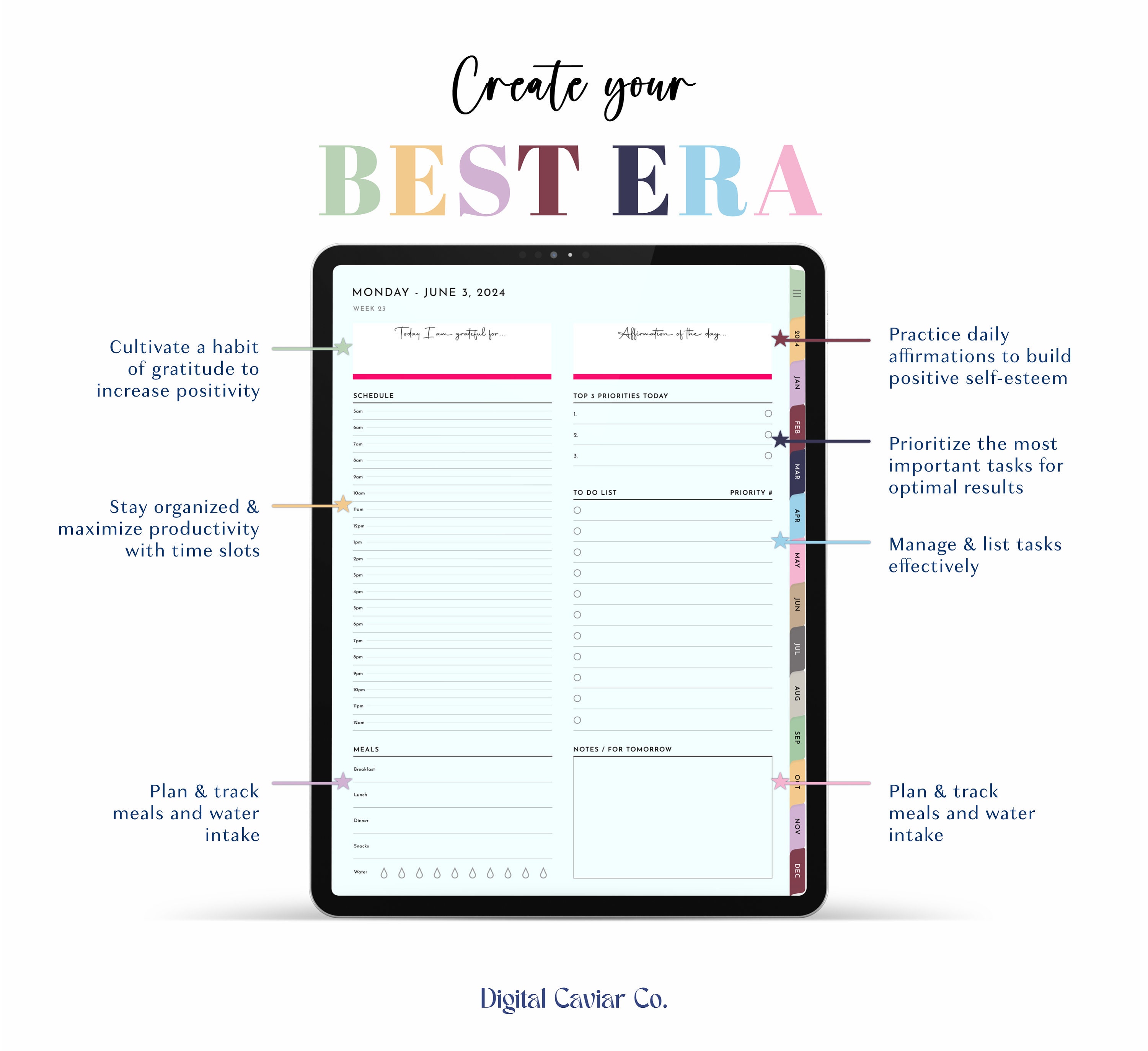 IN MY ERA Planner 2024 Digital Planner 2024 Daily, Weekly & Monthly ...