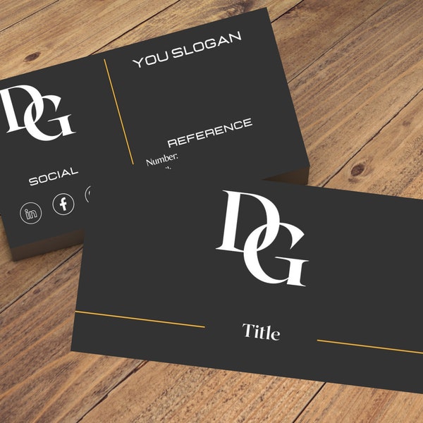 Matte Black Business Card - Etsy