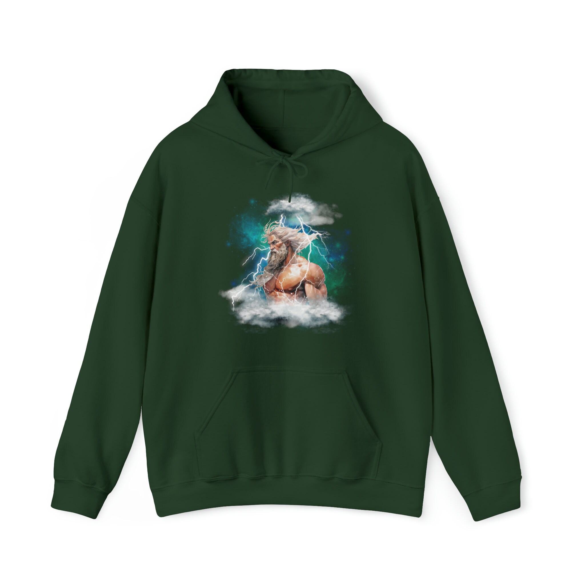 Unisex Zeus Hoodie God of Lightning - Etsy