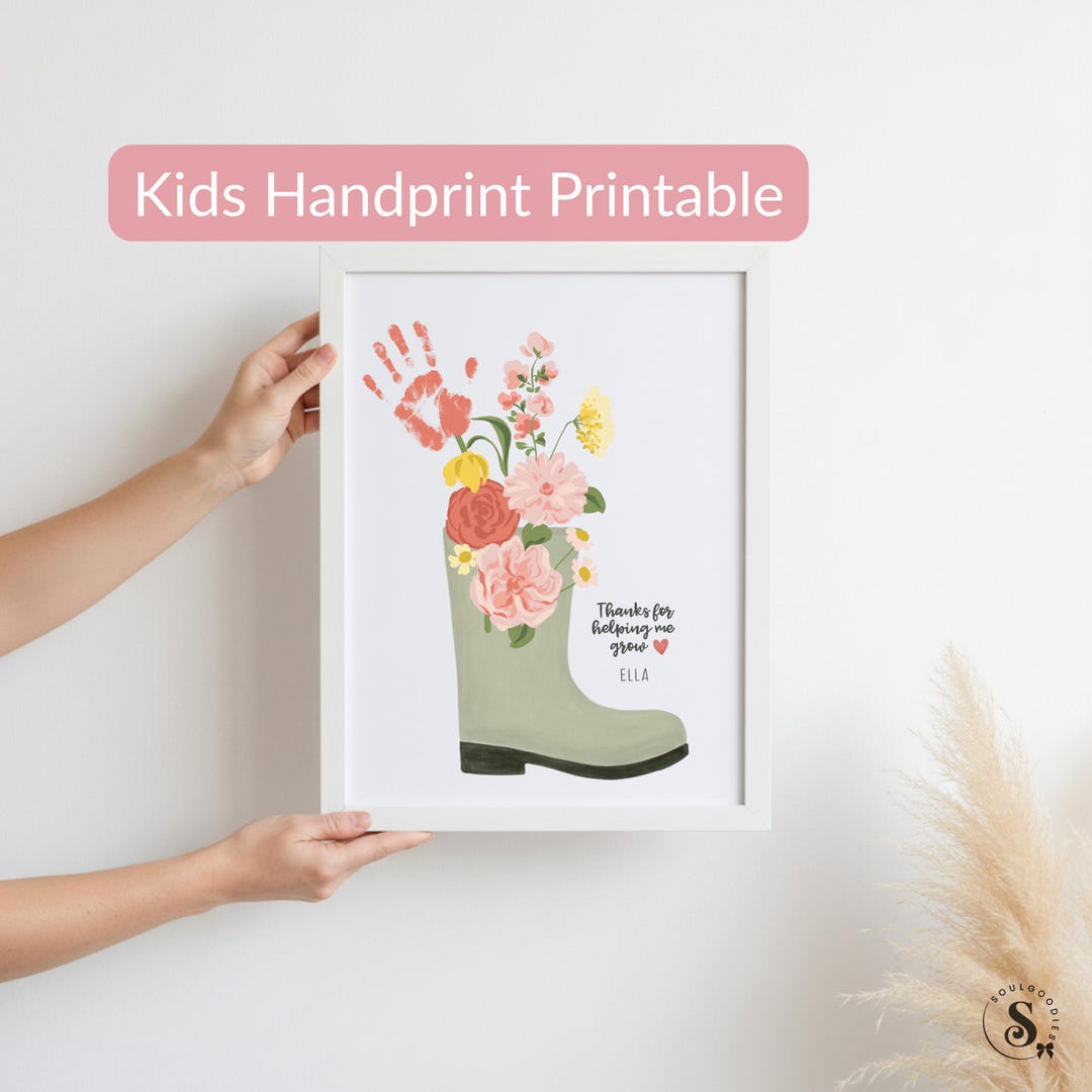 Kids Craft Thanks for Helping Me Grow Handprint Art Printable ...