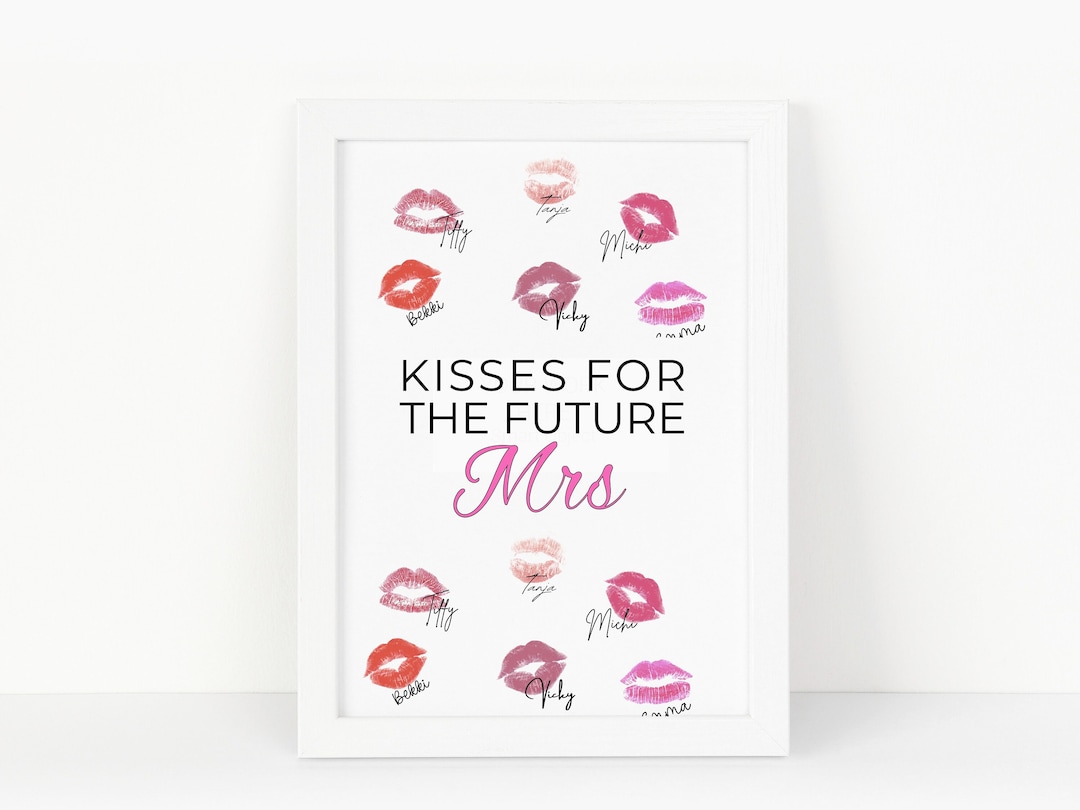 Kisses for the Future MRS PRINTABLE JGA Party Keepsake Download ...