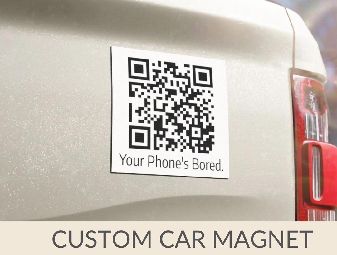Scan Me Sign Custom QR Code Magnet Business Car Sign Scan QR Code ...