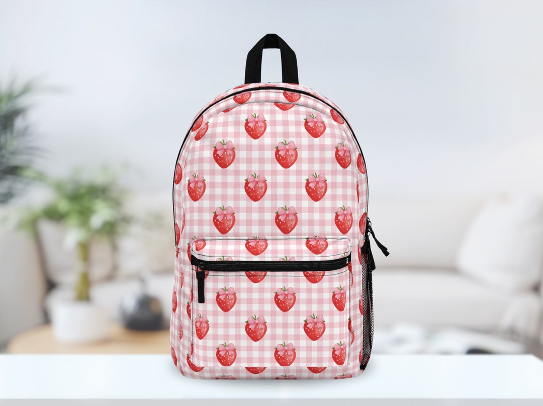 Strawberry Backpack Coquette Custom Name Personalized Gift for Her ...