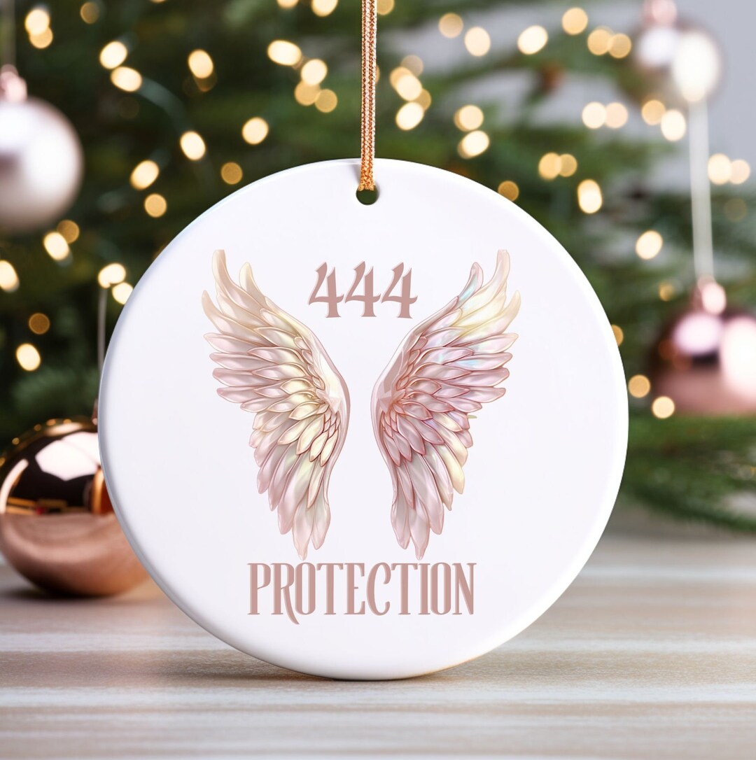 Angel Number 444 Ornament Custom Angel Number Christmas Decoration ...