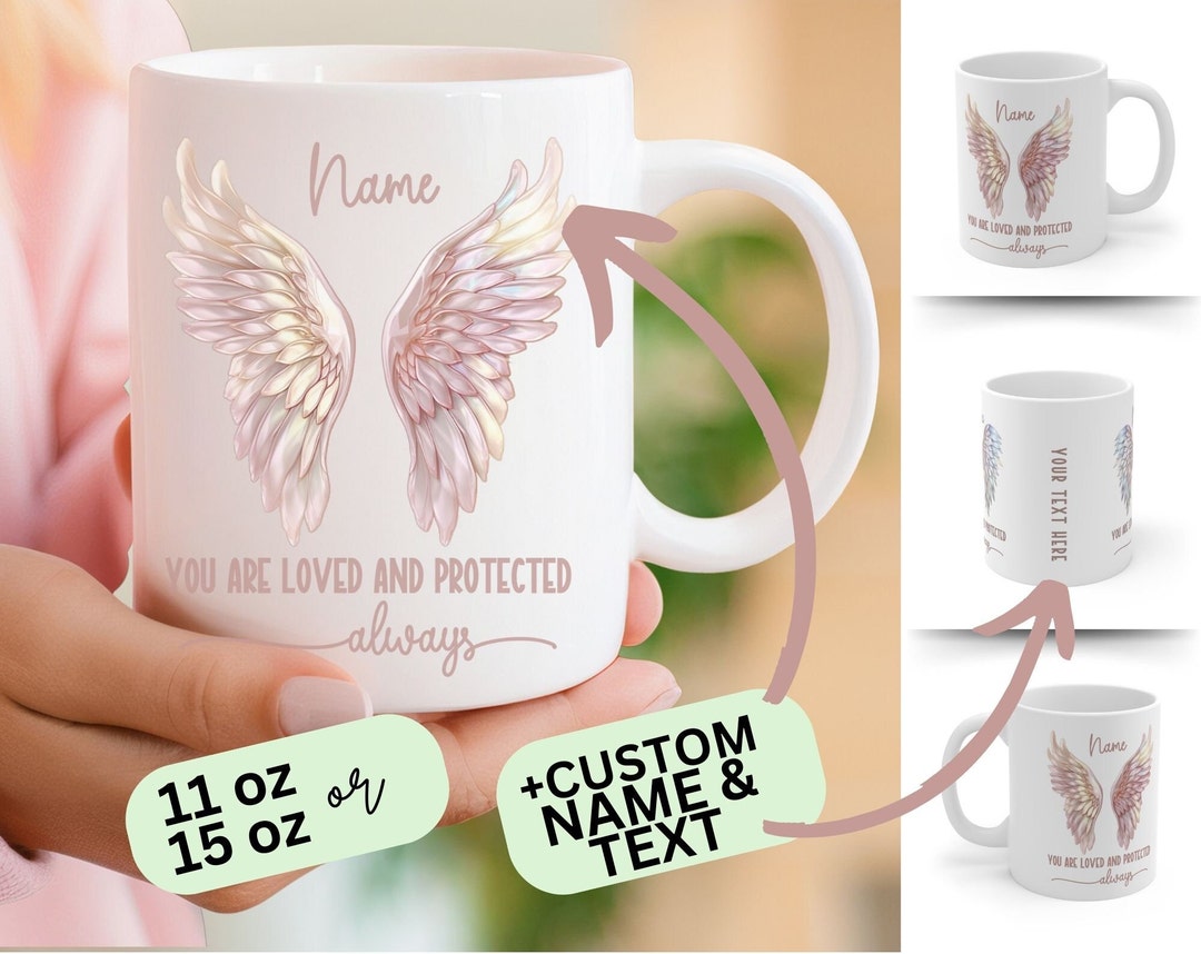 Angel Mug Custom Name Gift, Angel Wings Gift, Inexpensive Christmas ...