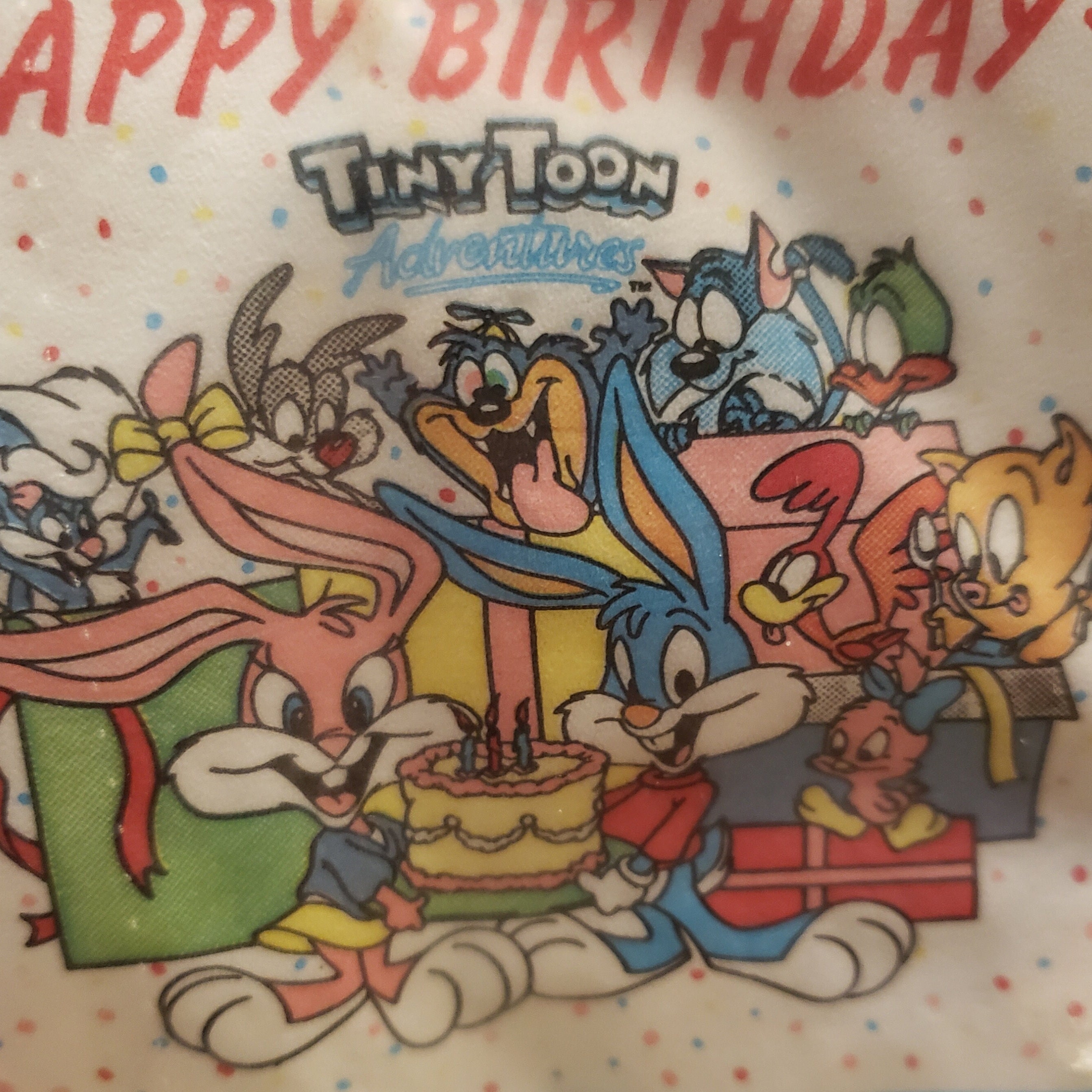 Vintage Tiny Toons Happy Birthday Napkins Looney Tunes Warner - Etsy