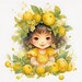 Lemon Girl Clipart, 12 High Quality Jpgs Digital Downlad Clipart ...