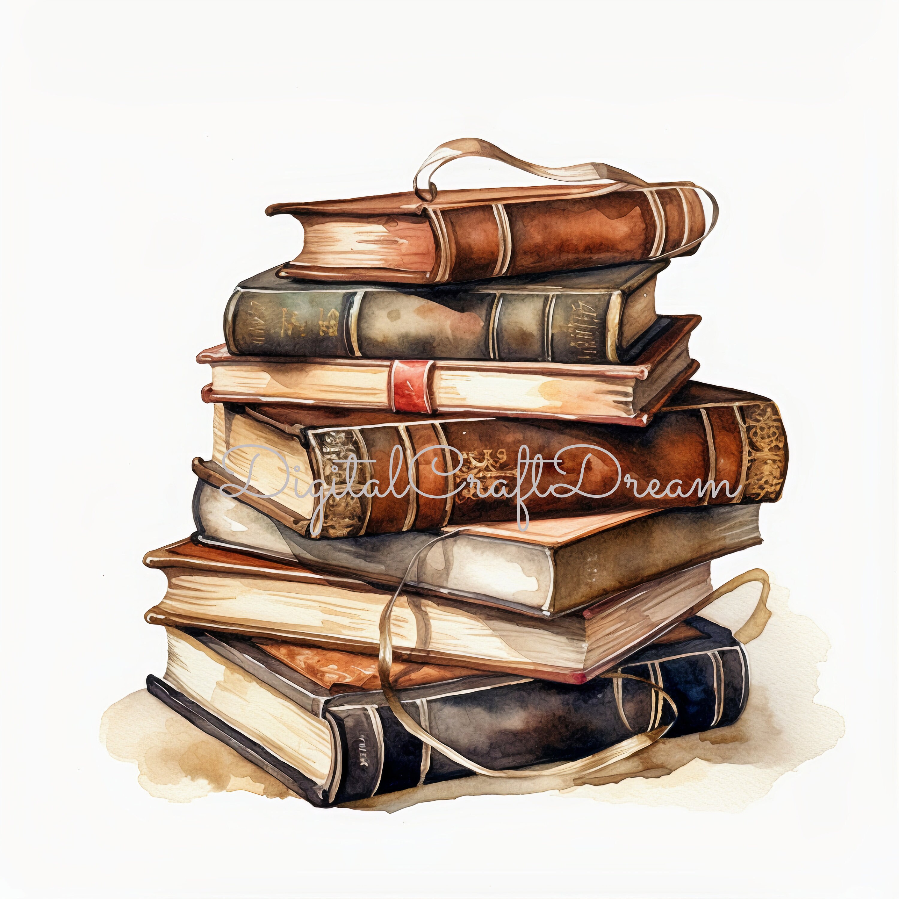 Vintage Book Clipart, 12 High Quality Jpgs, Vintage Digital Clipart ...