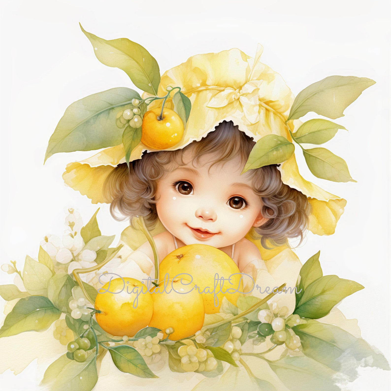 Lemon Girl Clipart, 12 High Quality Jpgs Digital Downlad Clipart ...