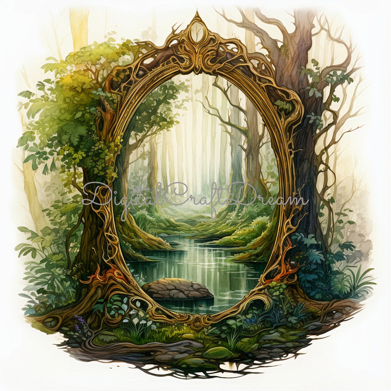 Magic Mirror Clipart, 12 High Quality Jpgs, Fantasy Clipart Bundle ...