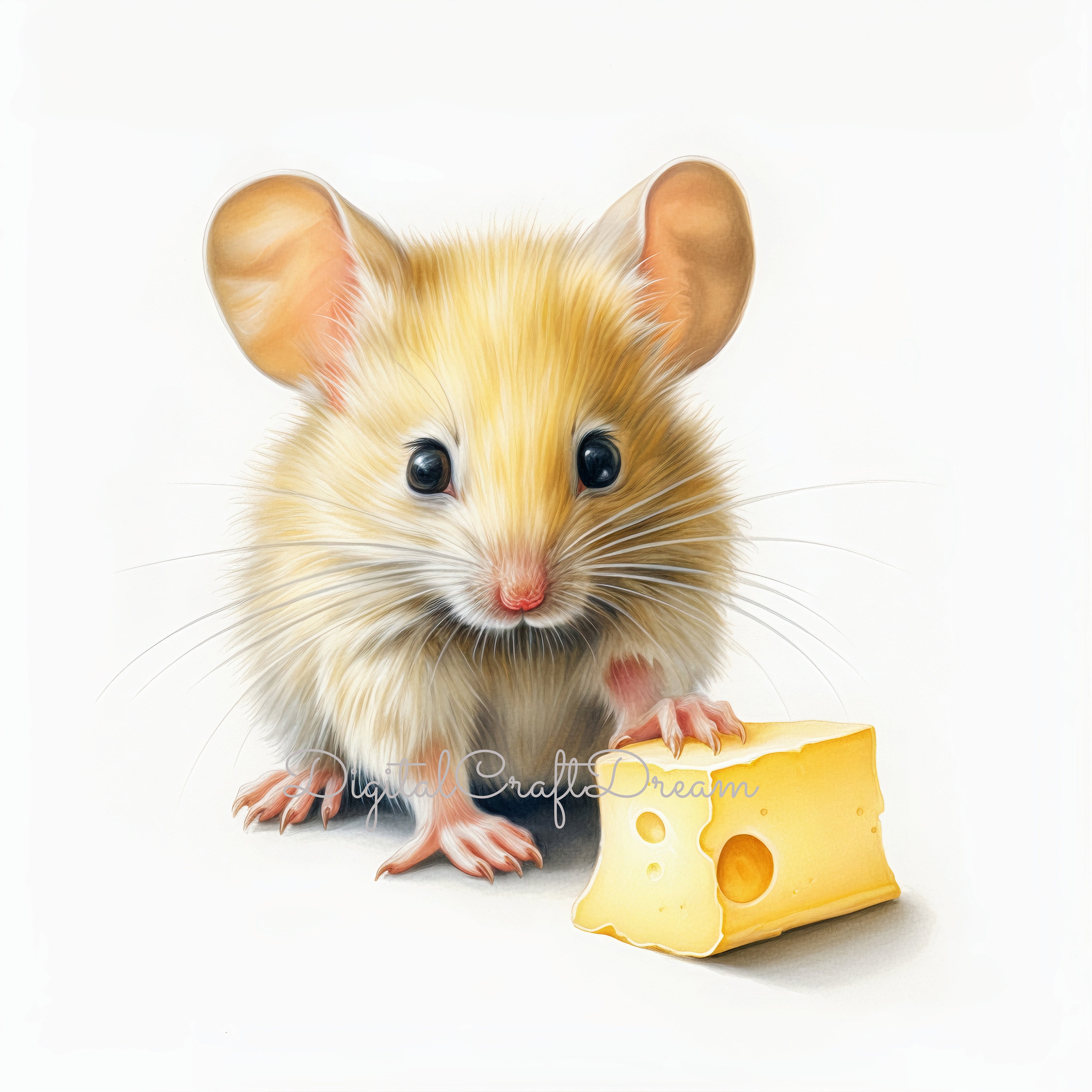 Mouse & Cheese Clipart, 12 High Quality Jpgs, Digital Download, Digital ...