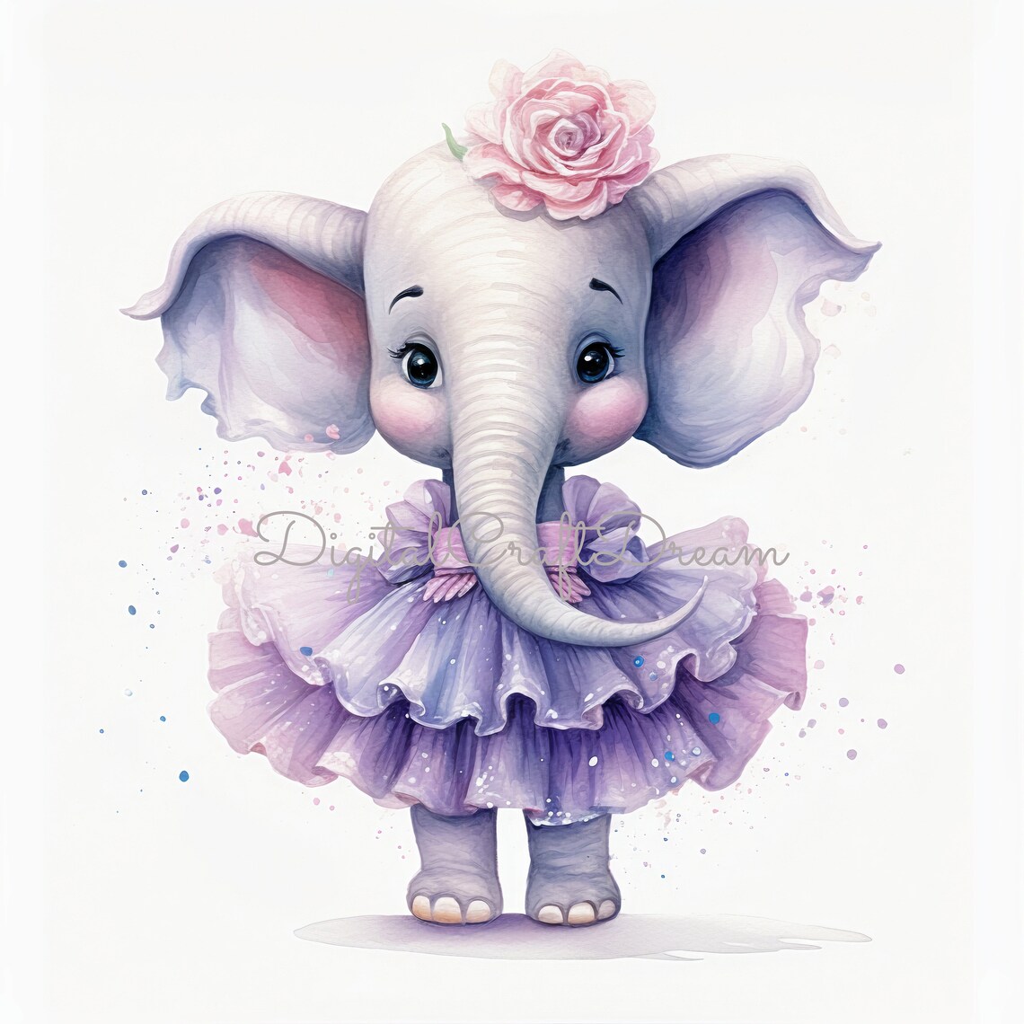 Elephant Ballerina Clipart, 12 High Quality Jpgs, Digital Planners ...