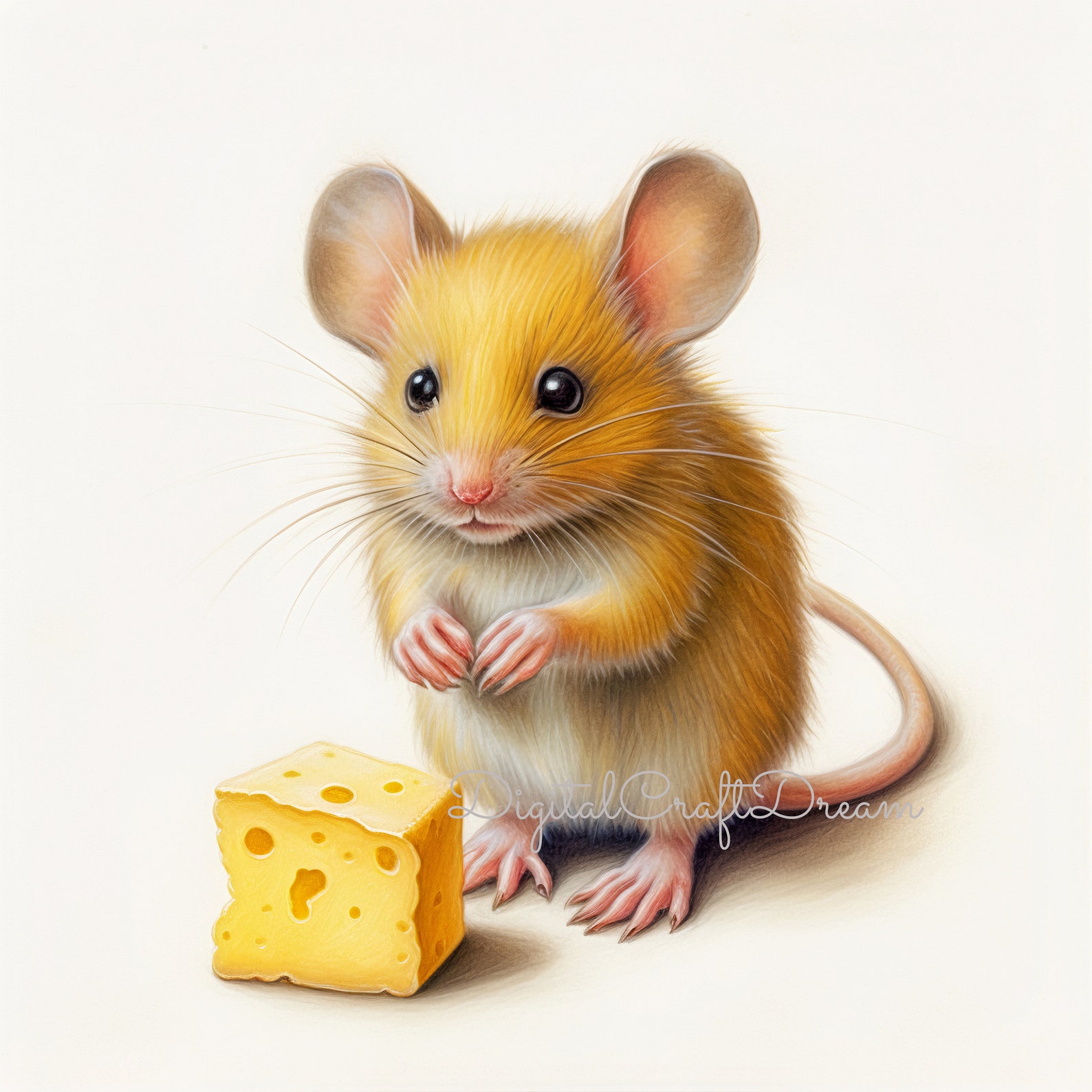 Mouse & Cheese Clipart, 12 High Quality Jpgs, Digital Download, Digital ...
