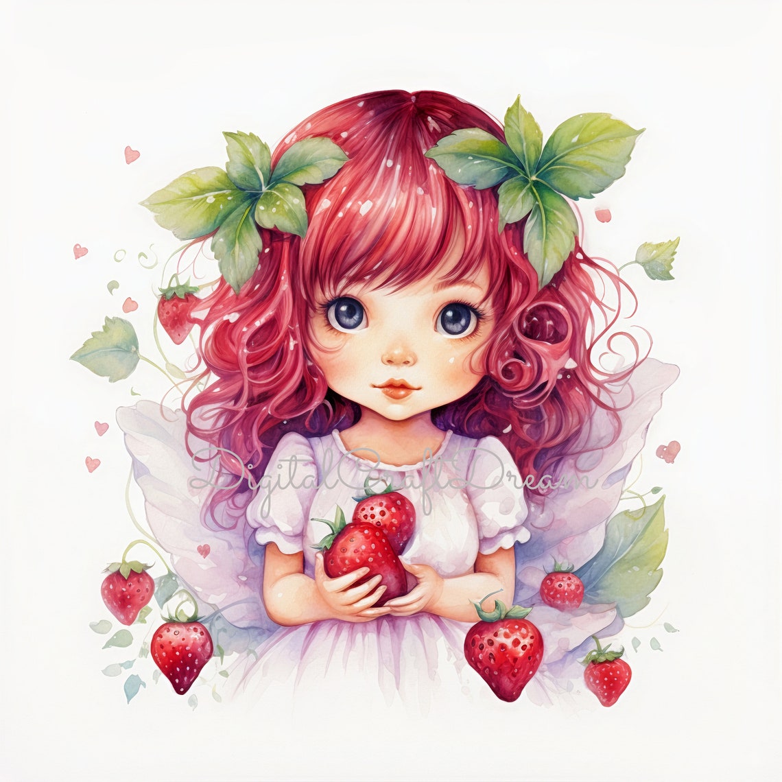 Strawberry Baby Clipart, 10 High Quality Jpgs, Digital Design Bundle ...