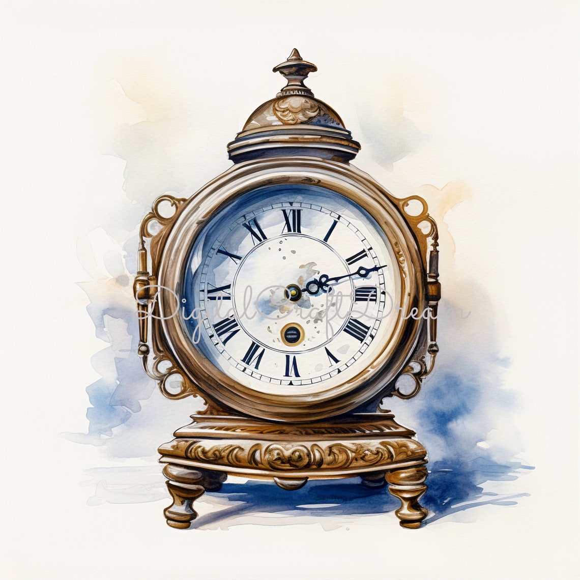Retro Clock Clipart, 10 High Quality Jpgs, Vintage Clock Images ...