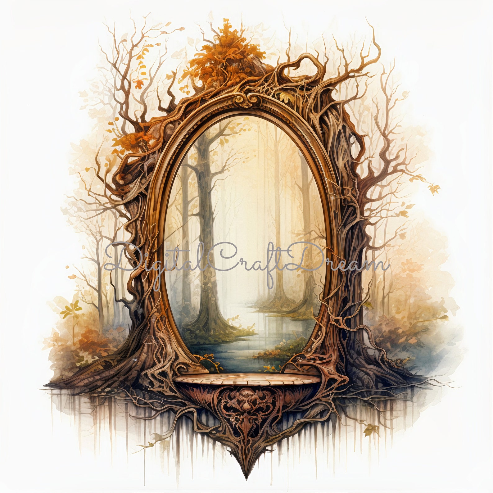 Magic Mirror Clipart, 12 High Quality Jpgs, Fantasy Clipart Bundle ...