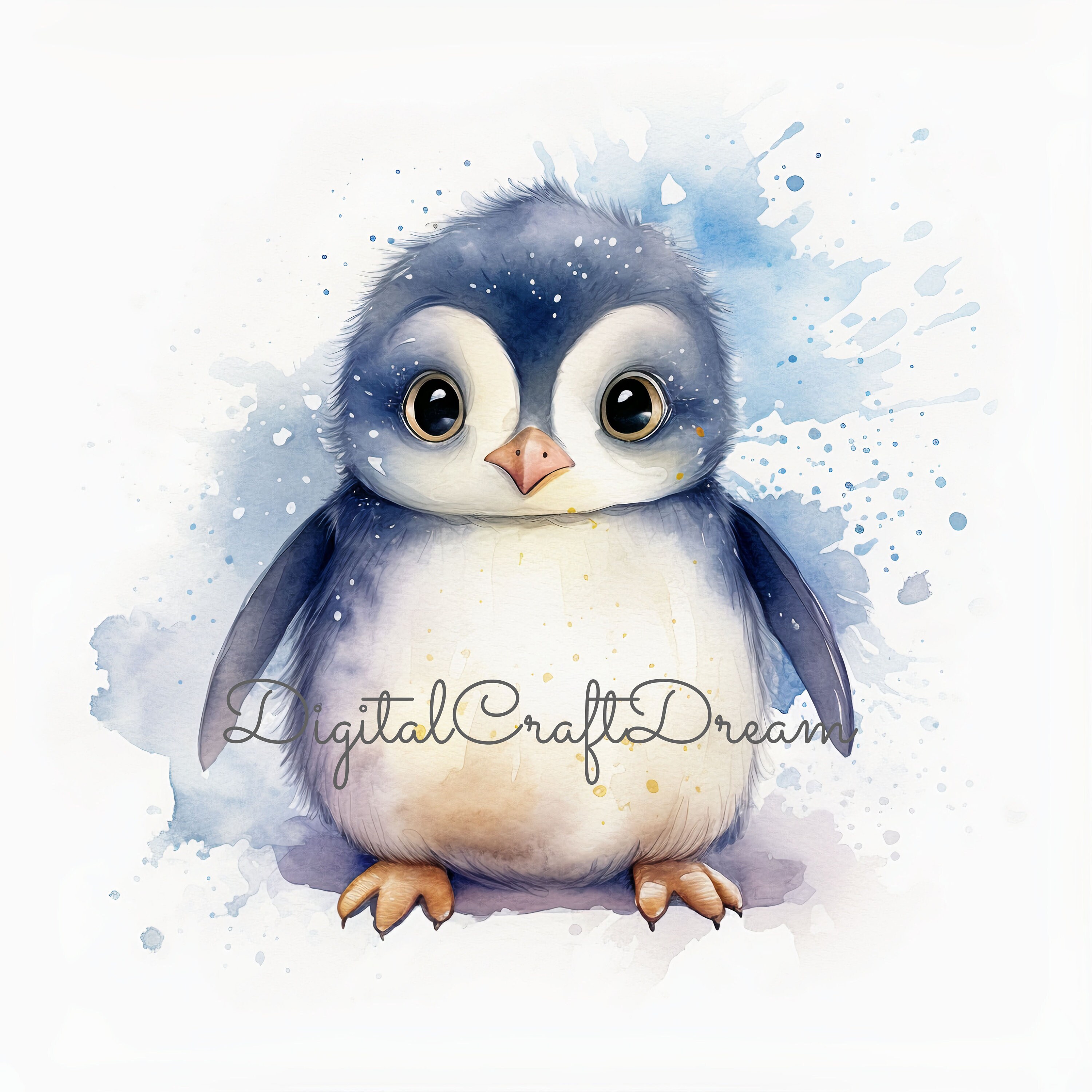 Cute Penguin Clipart, 12 High Quality Jpgs, Nursery Decor, Cute Animal ...