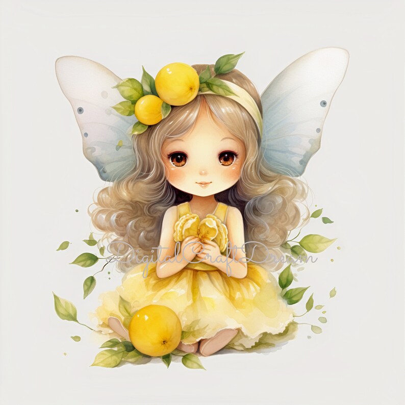 Lemon Girl Clipart, 12 High Quality Jpgs Digital Downlad Clipart ...