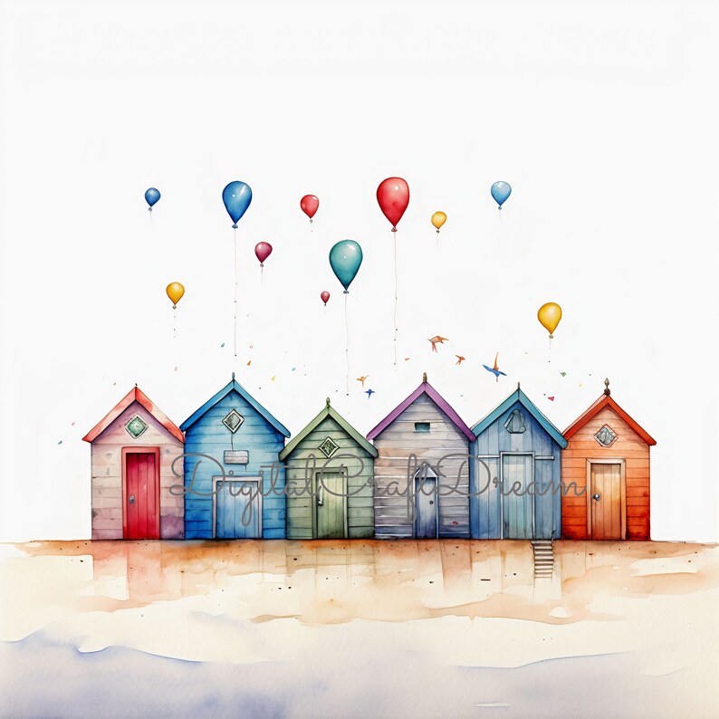 Cute House Clipart, 12 High Quality Jpgs, Watercolor House Clip Art ...