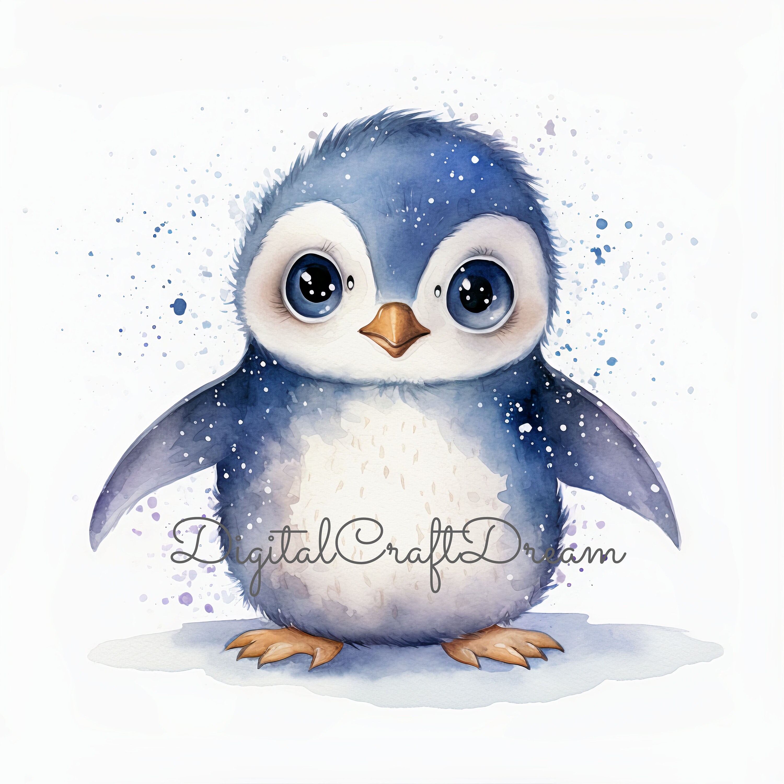 Cute Penguin Clipart, 12 High Quality Jpgs, Nursery Decor, Cute Animal ...