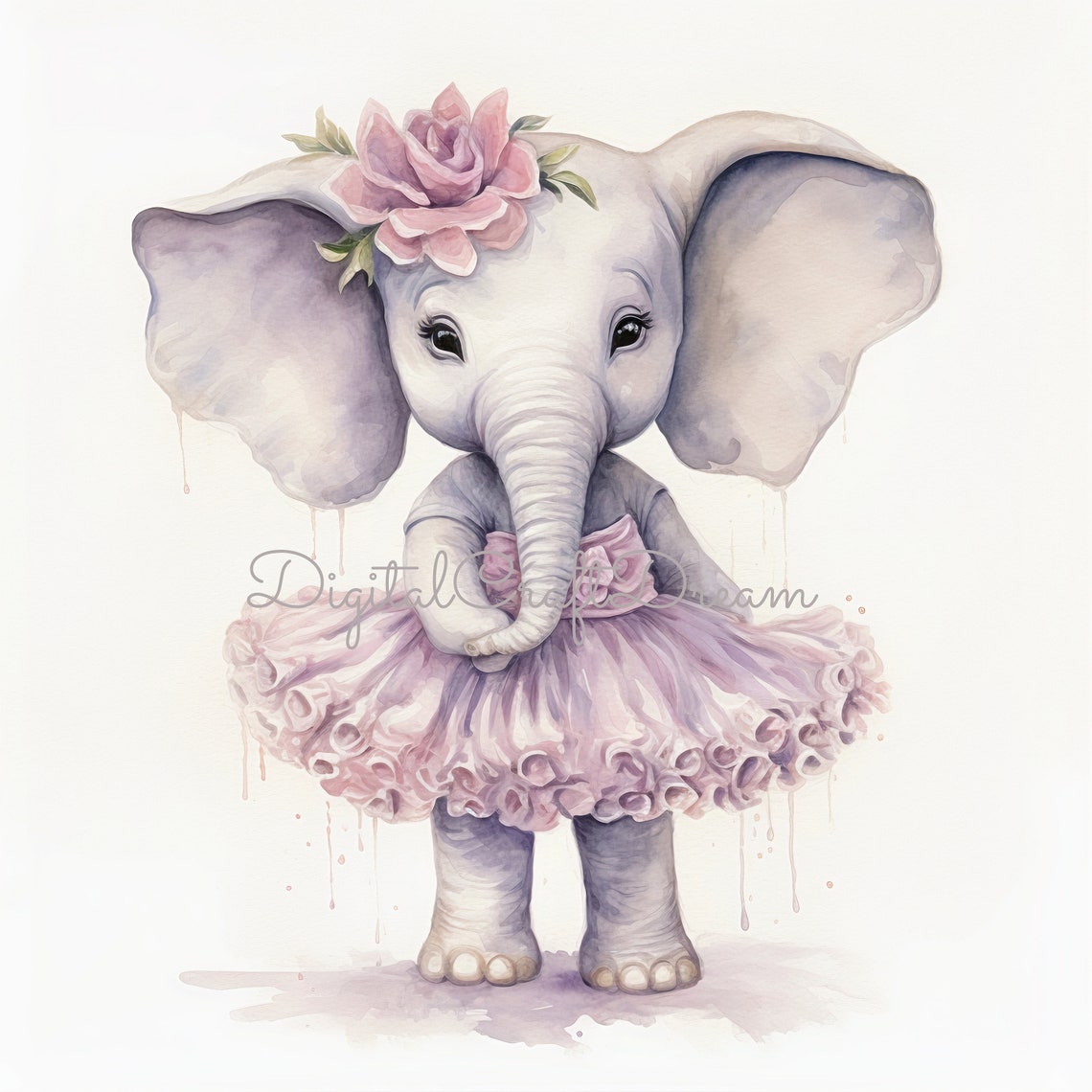 Elephant Ballerina Clipart, 12 High Quality Jpgs, Digital Planners ...