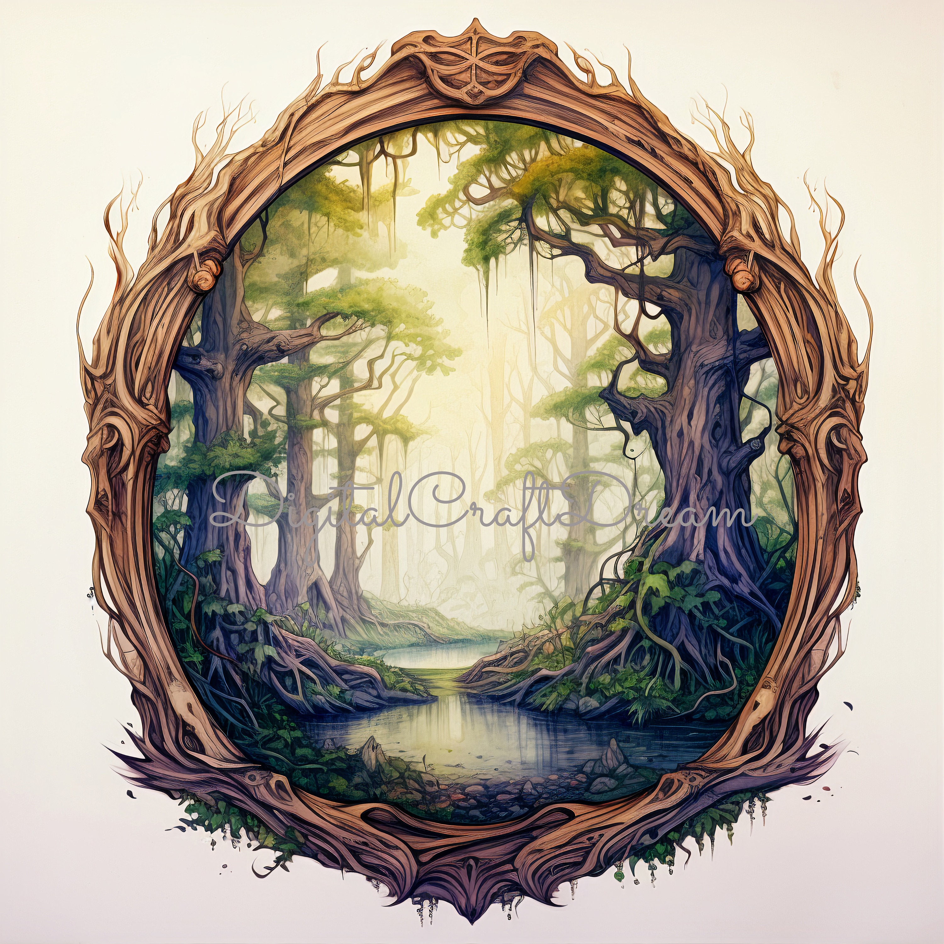 Magic Mirror Clipart, 12 High Quality Jpgs, Fantasy Clipart Bundle ...