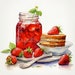 Strawberry Jam Clipart, 12 High Quality Jpgs, Watercolor Food Clipart ...