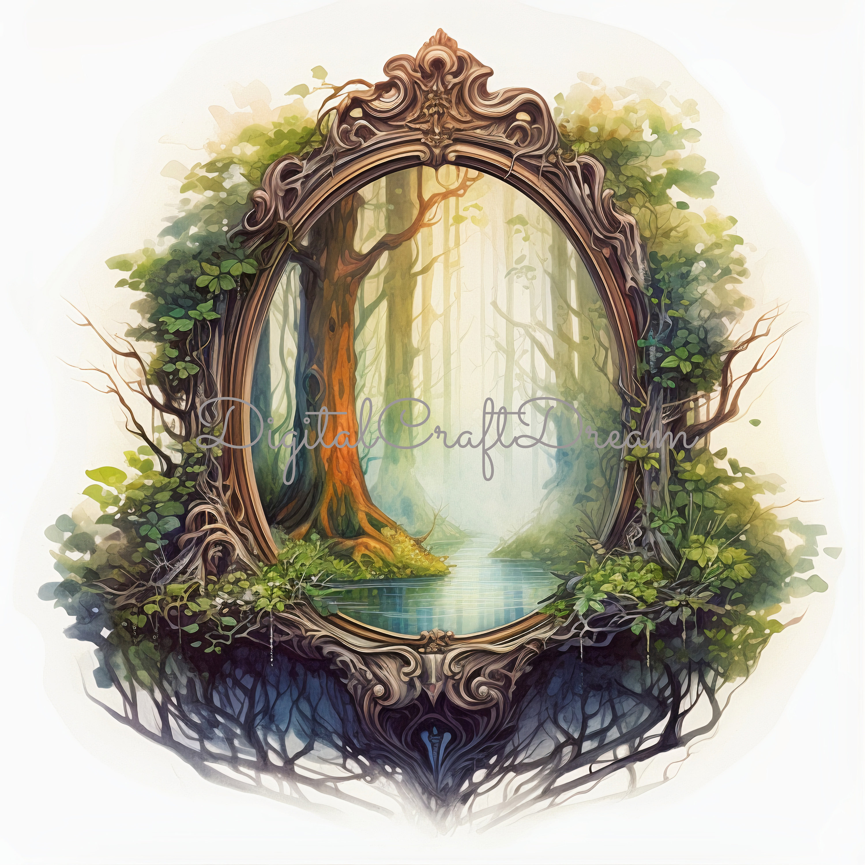 Magic Mirror Clipart, 12 High Quality Jpgs, Fantasy Clipart Bundle ...