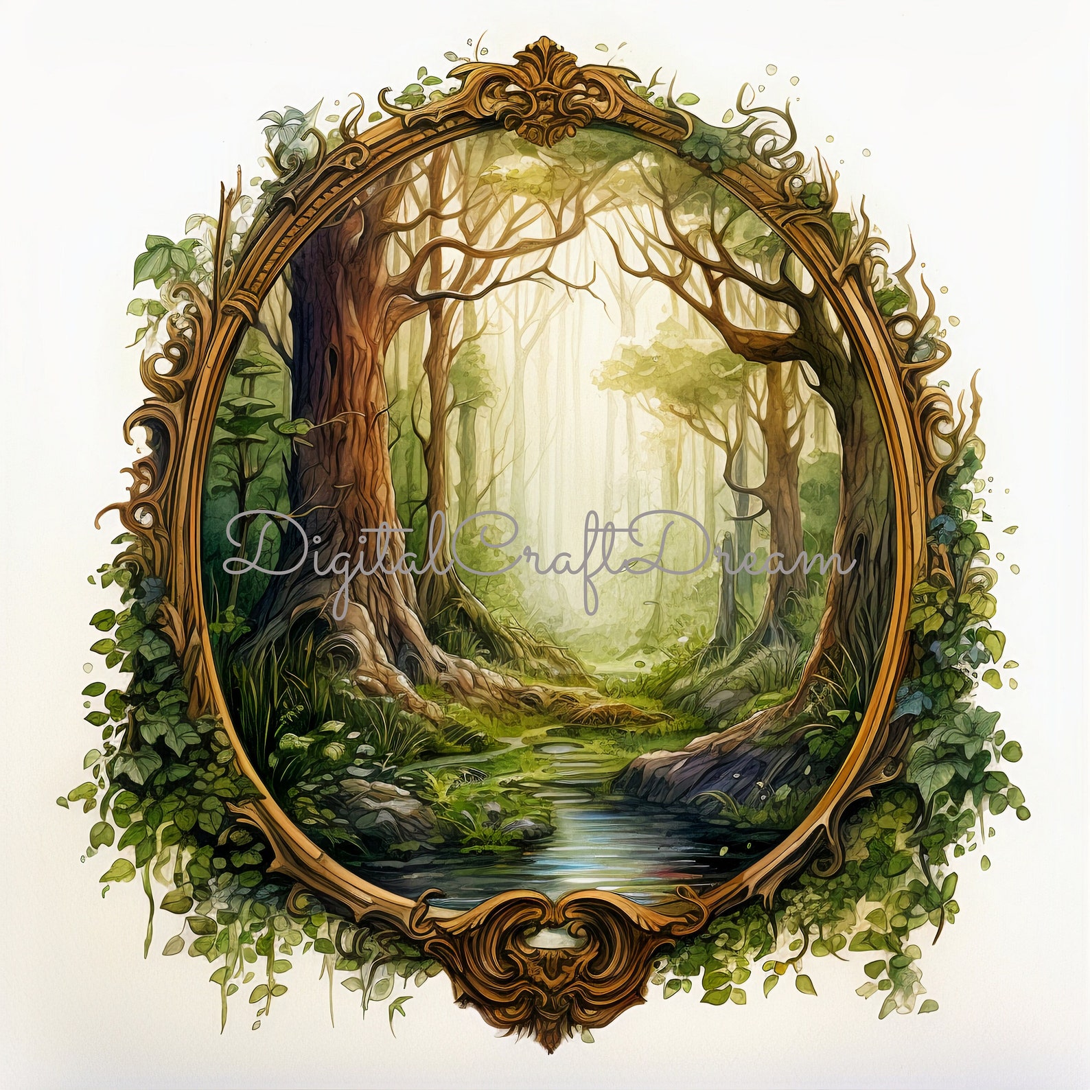 Magic Mirror Clipart, 12 High Quality Jpgs, Fantasy Clipart Bundle ...