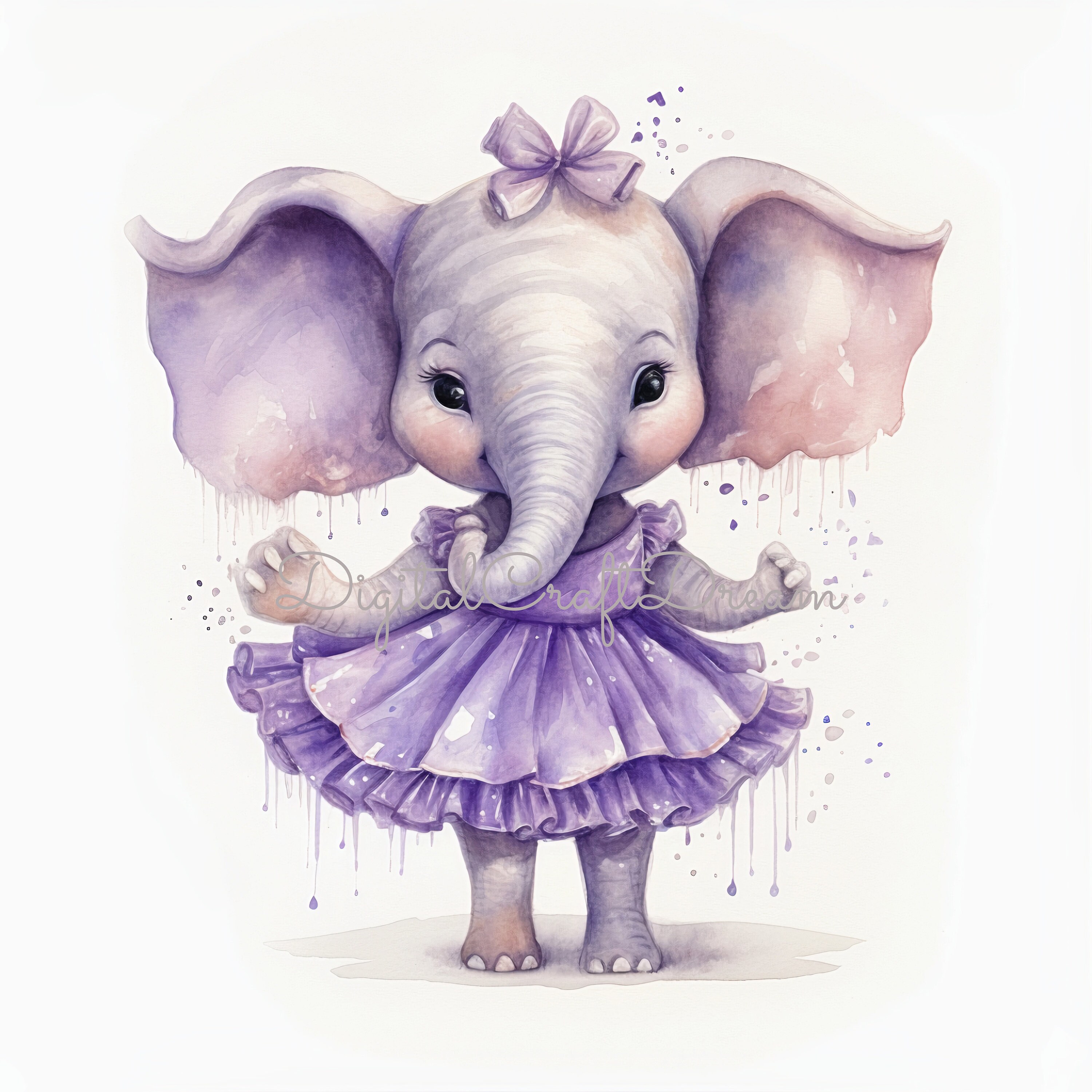 Elephant Ballerina Clipart, 12 High Quality Jpgs, Digital Planners ...