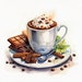 Hot Chocolate Clipart, 12 High Quality Jpgs, Food Images, Digital ...