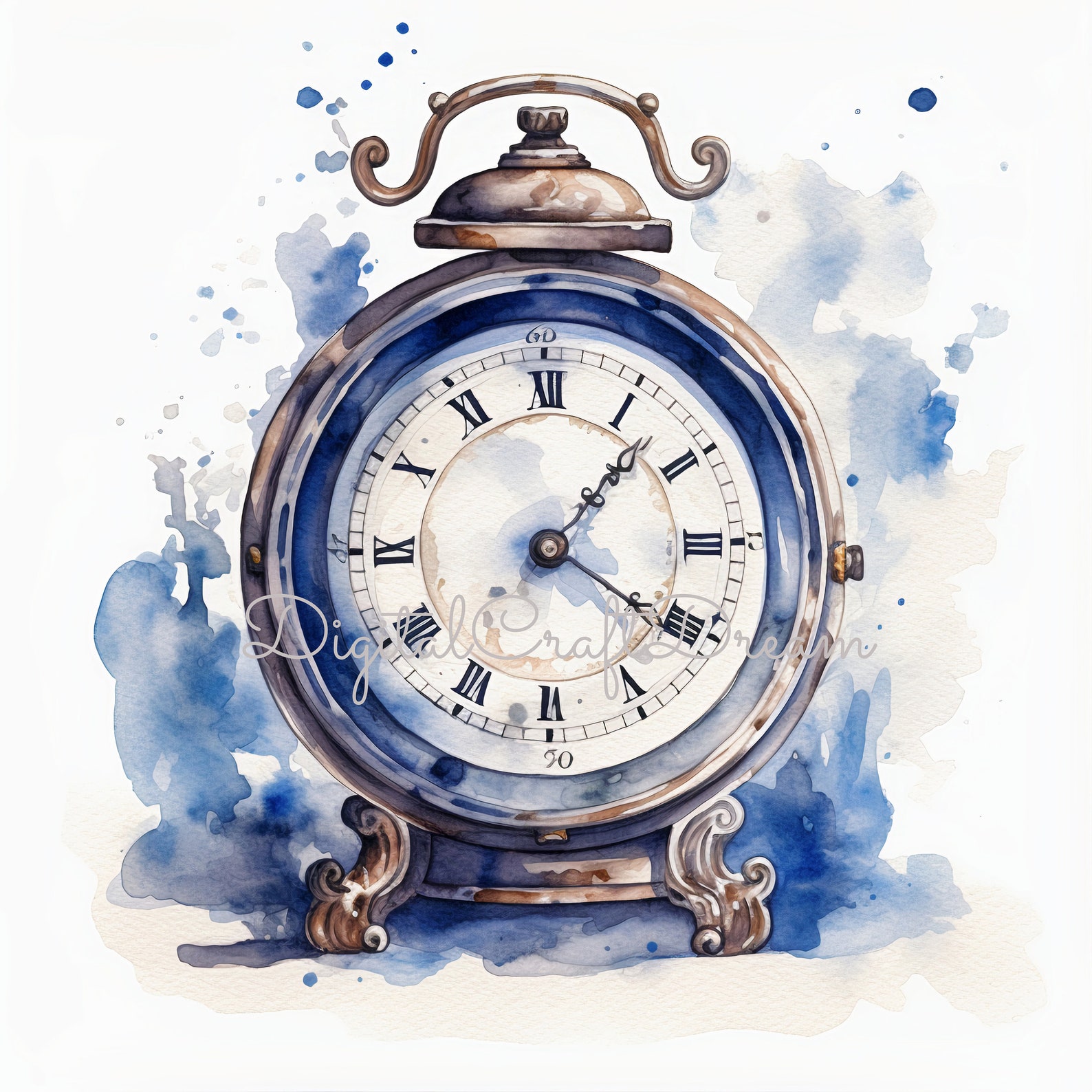 Retro Clock Clipart, 10 High Quality Jpgs, Vintage Clock Images ...