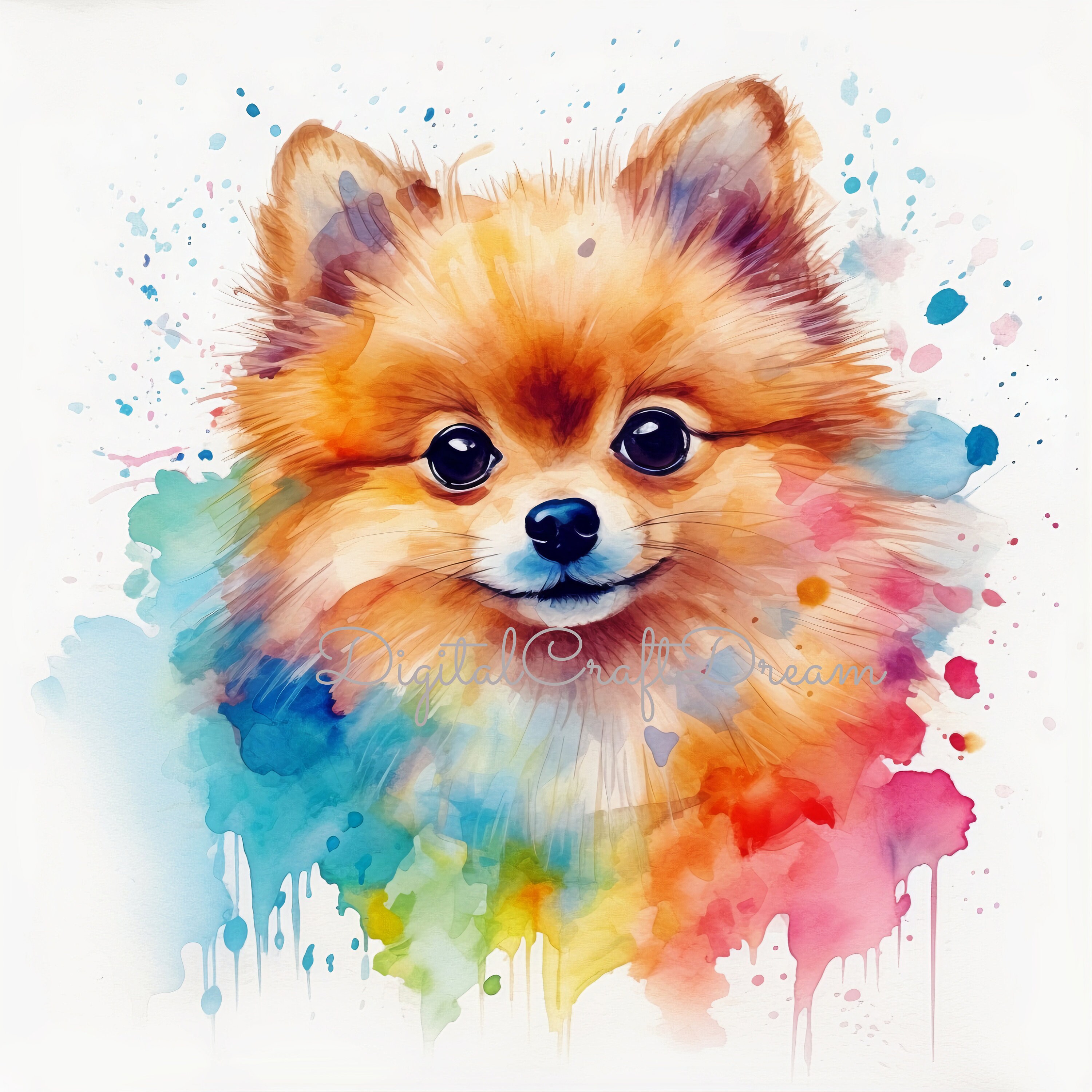 Pomeranian Clipart, 10 High Quality Jpgs, Digital Crafting, Digital ...