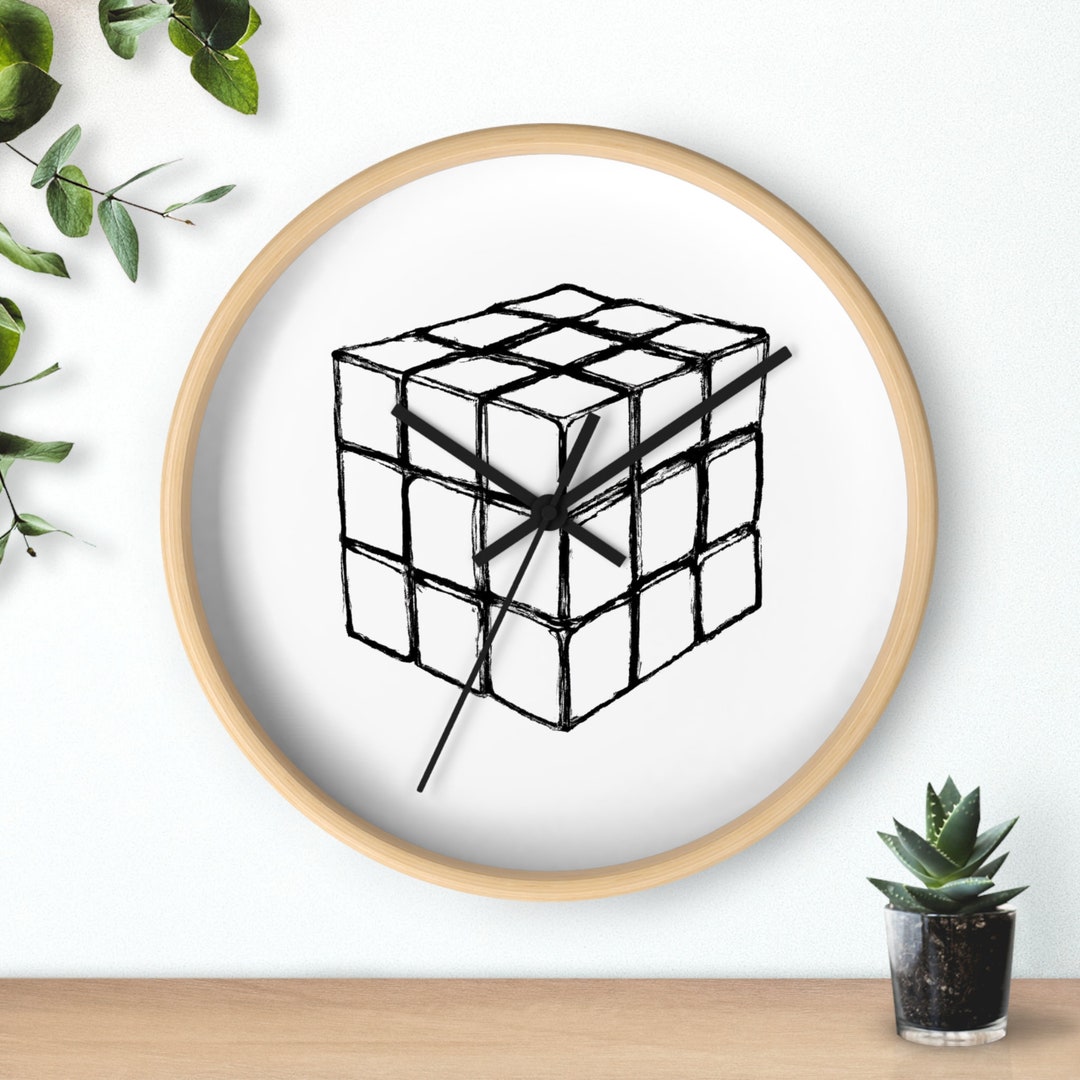 Rubik's Cube Wall Clock - Etsy