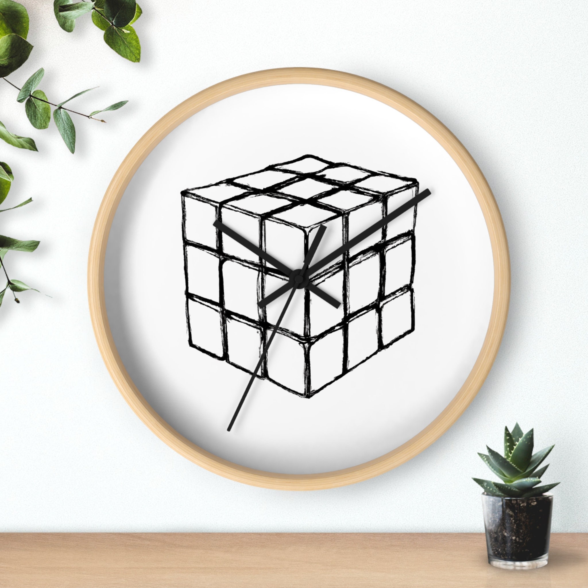 Rubik's Cube Wall Clock - Etsy