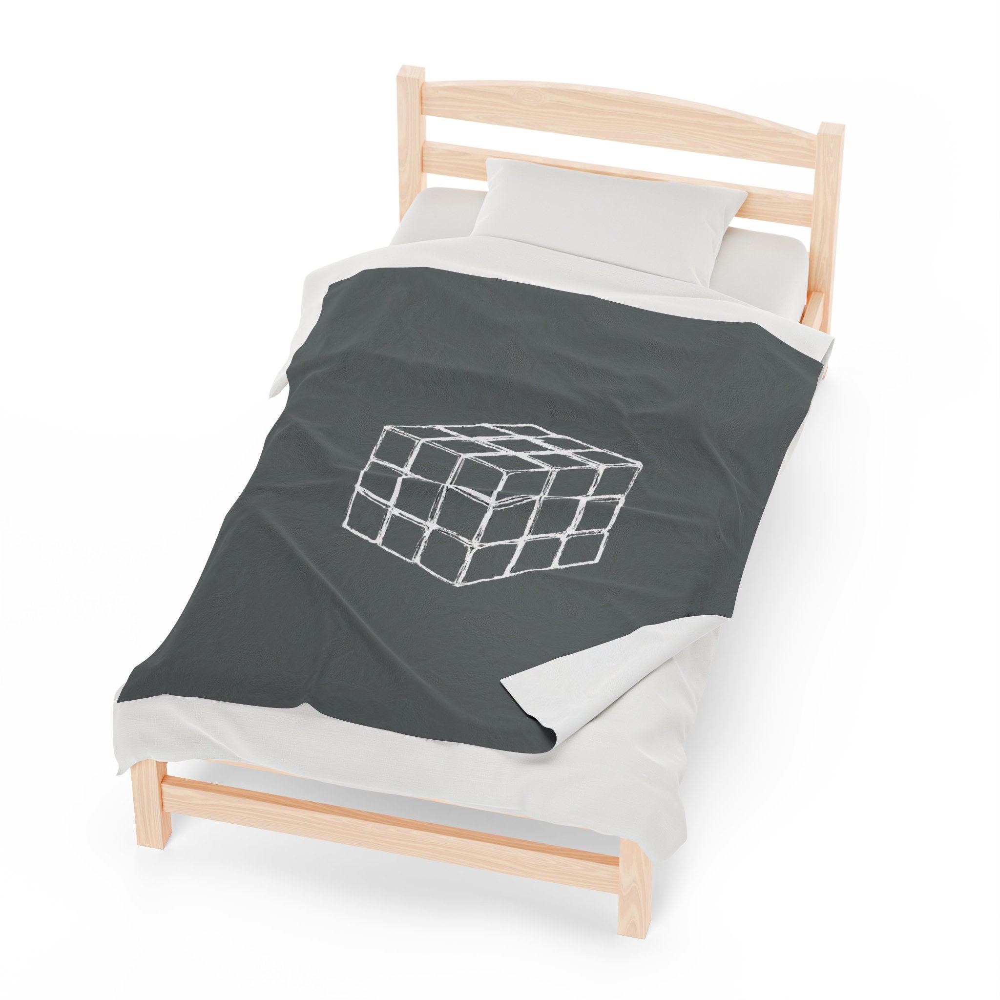 Rubik's Cube Blanket - Velveteen Plush - Etsy