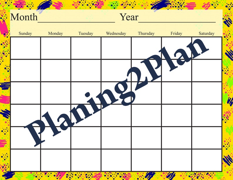 Blank Calendars, Fill in Calendars, Plain Calendars, Blank Calendars ...