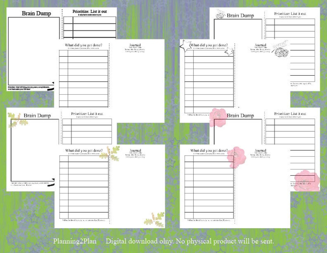 Printable Blank List Templets for Organizing Your Thoughts - Etsy
