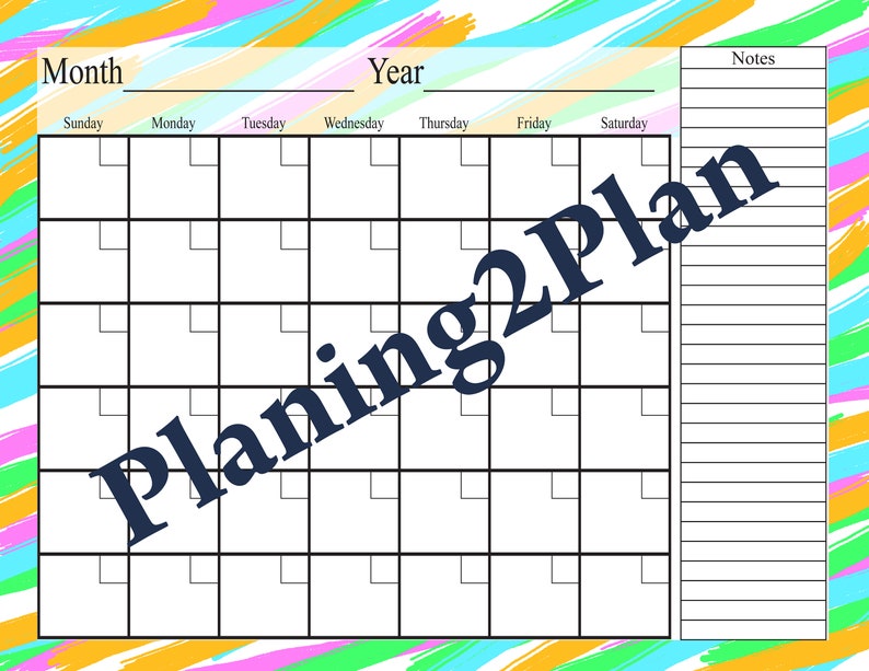 Blank Calendars, Fill in Calendars, Plain Calendars, Blank Calendars ...