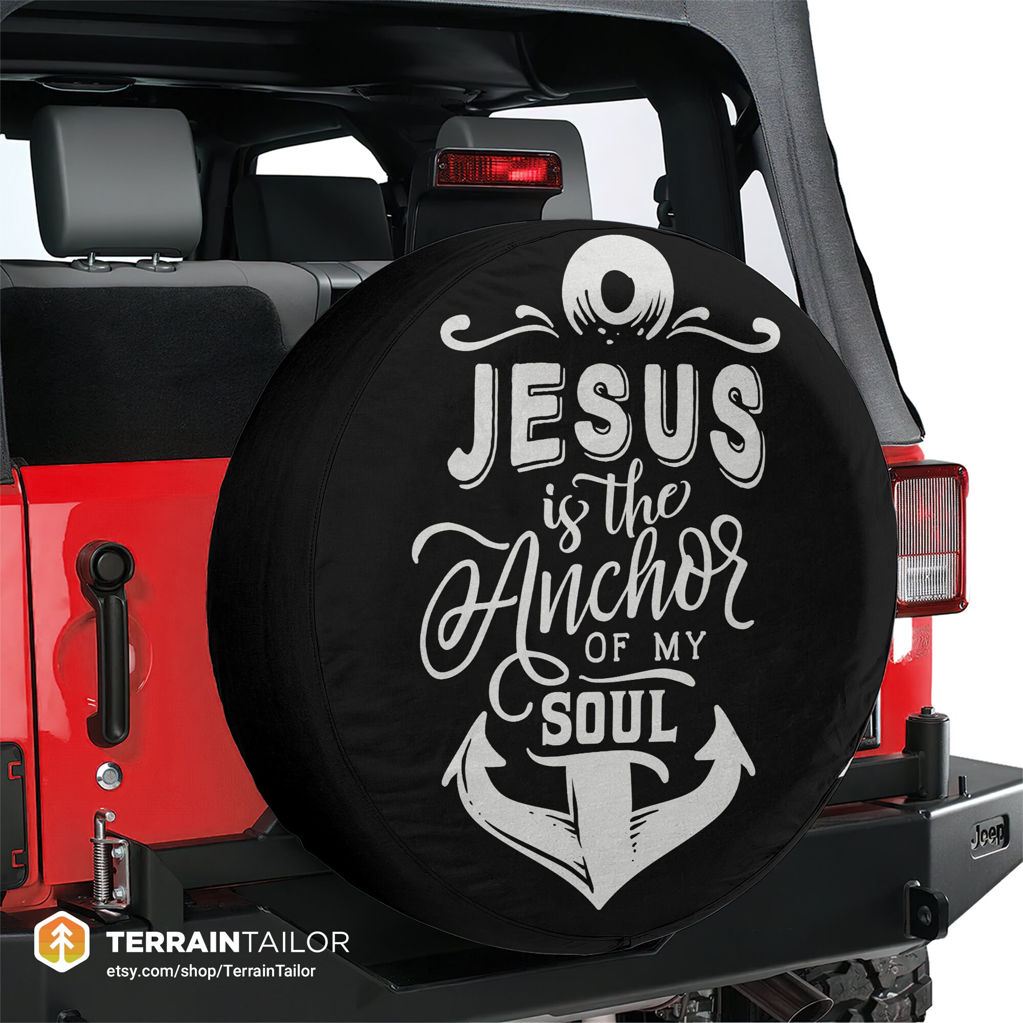 Jesus is the Anchor of My Soul Spare Tire Cover Fits Jeeps, Broncos ...