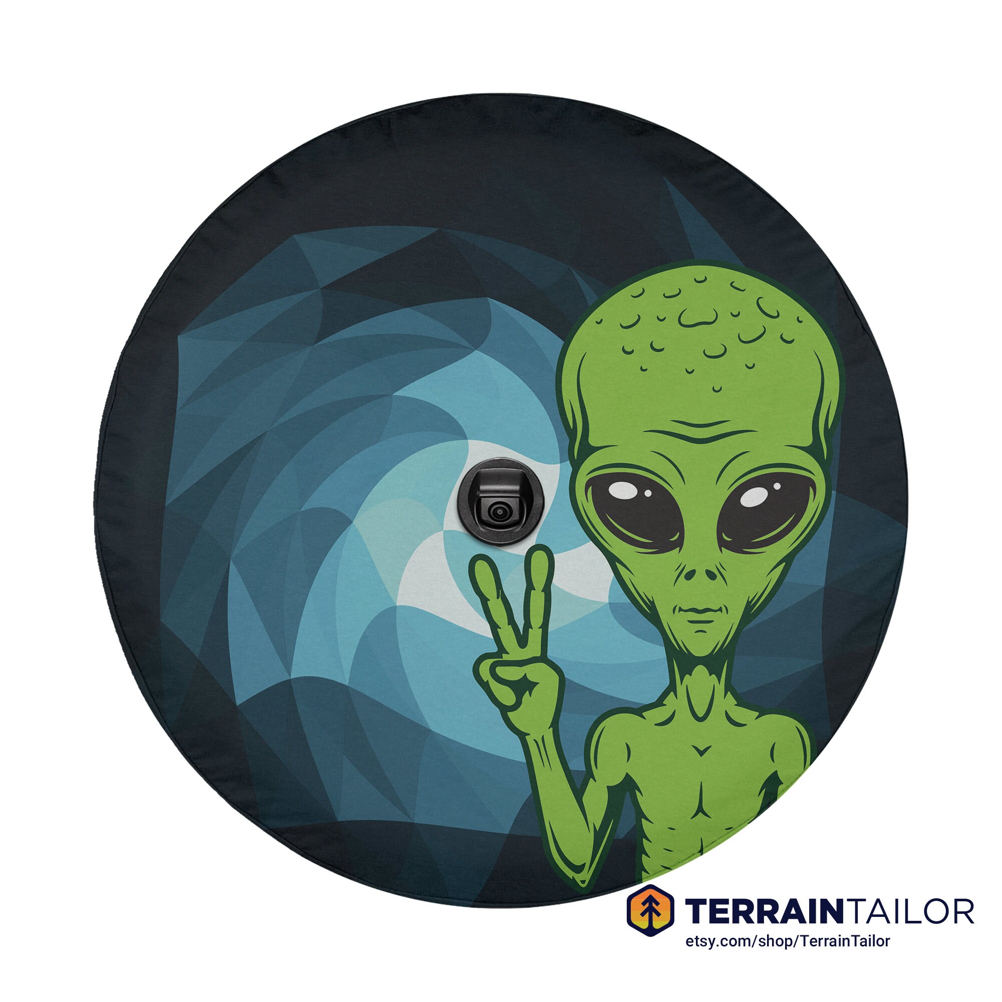 Extraterrestrial Peace Spare Tire Cover Fits Jeeps, Broncos, Suvs ...